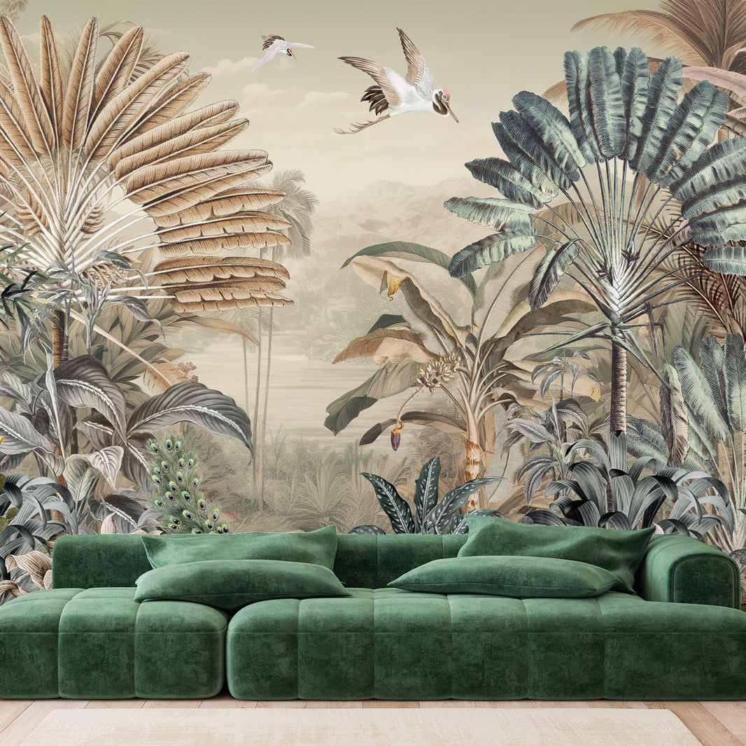 Capri Landscape Blue Vintage Wall Mural – Lovalù